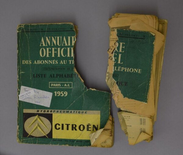 Paris telephone directory torn apart by the strong woman, Joan Rhodes ...