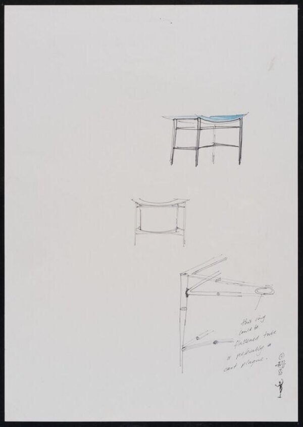 Preparatory sketches (3) for Studio Collection stool | Nick Allen | V&A ...