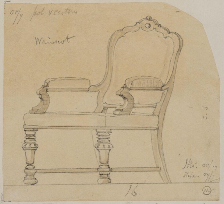 Designs for furniture for Kneller Hall, London | James Crabb | V&A ...