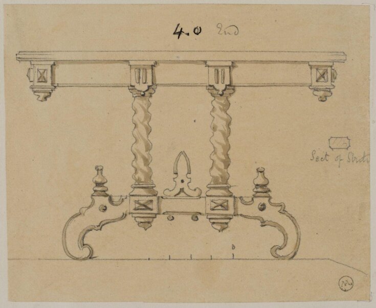 Designs for furniture for Kneller Hall, London | James Crabb | V&A ...