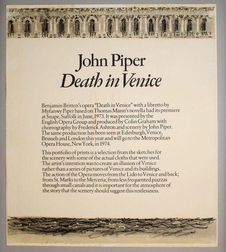Death in Venice | Piper, John | V&A Explore The Collections