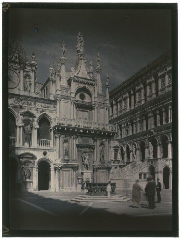 Venice: The great staircase in the courtyard of the Doge's Palace ...