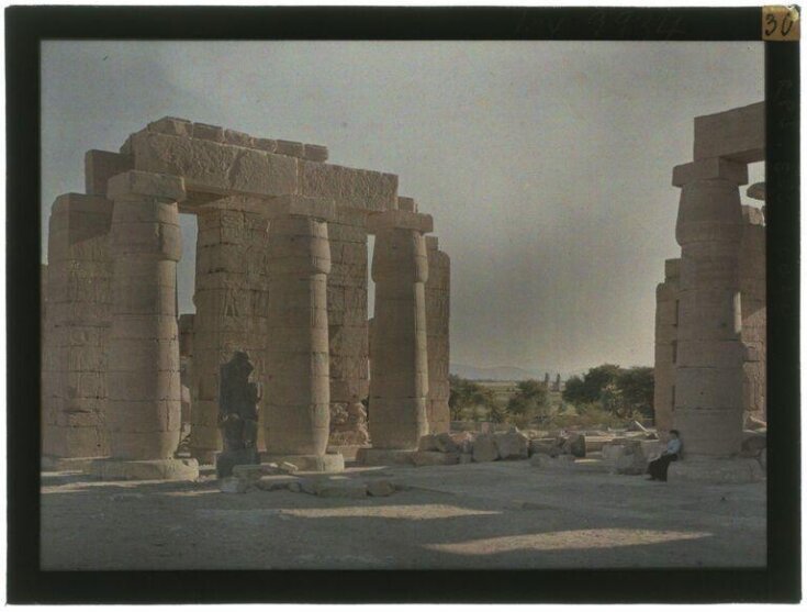 The Temple Courtyard of Ramses II. | Paneth, F.A. | V&A Explore The ...