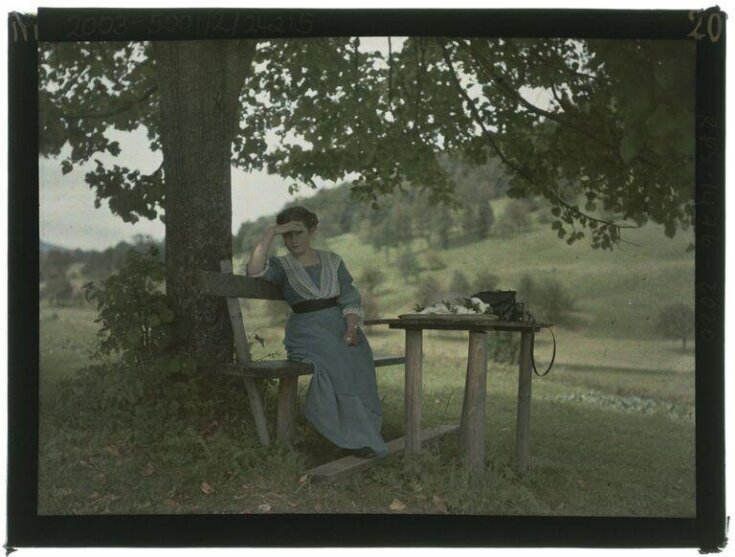 Else on a bench at the banks of Lake Attersee, Austria | Paneth, F.A ...