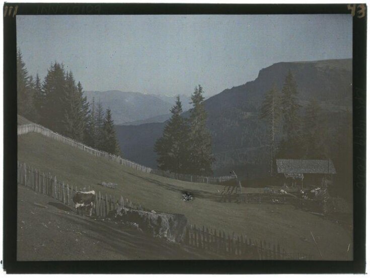 Schlern (Dolomite mountains): View acorss the mountainous landscape ...