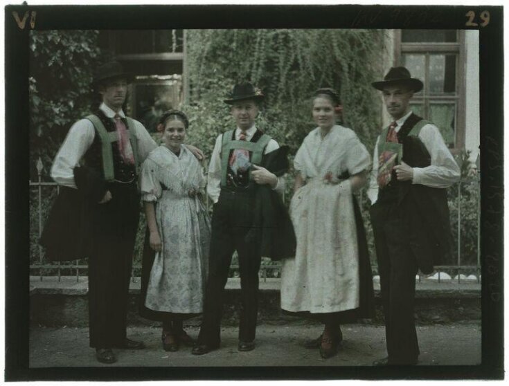 Group in Tyrolean costume | Paneth, F.A. | V&A Explore The Collections