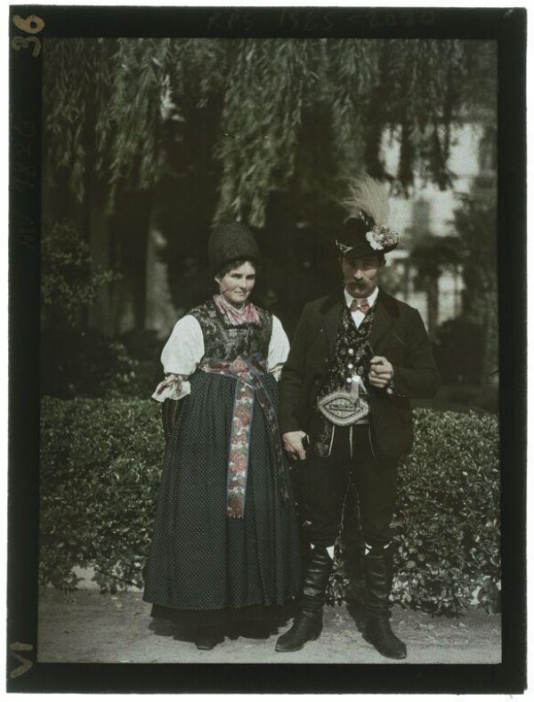 Couple in Tyrolean costume | Paneth, Friedrich Adolf | V&A Explore The ...