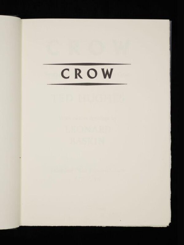 Crow : from the life and songs of the crow | Hughes, Ted | Baskin ...
