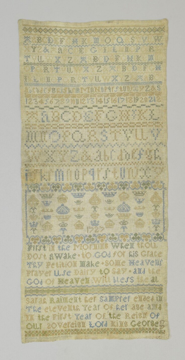 Sampler | Sarah Raiment | V&A Explore The Collections