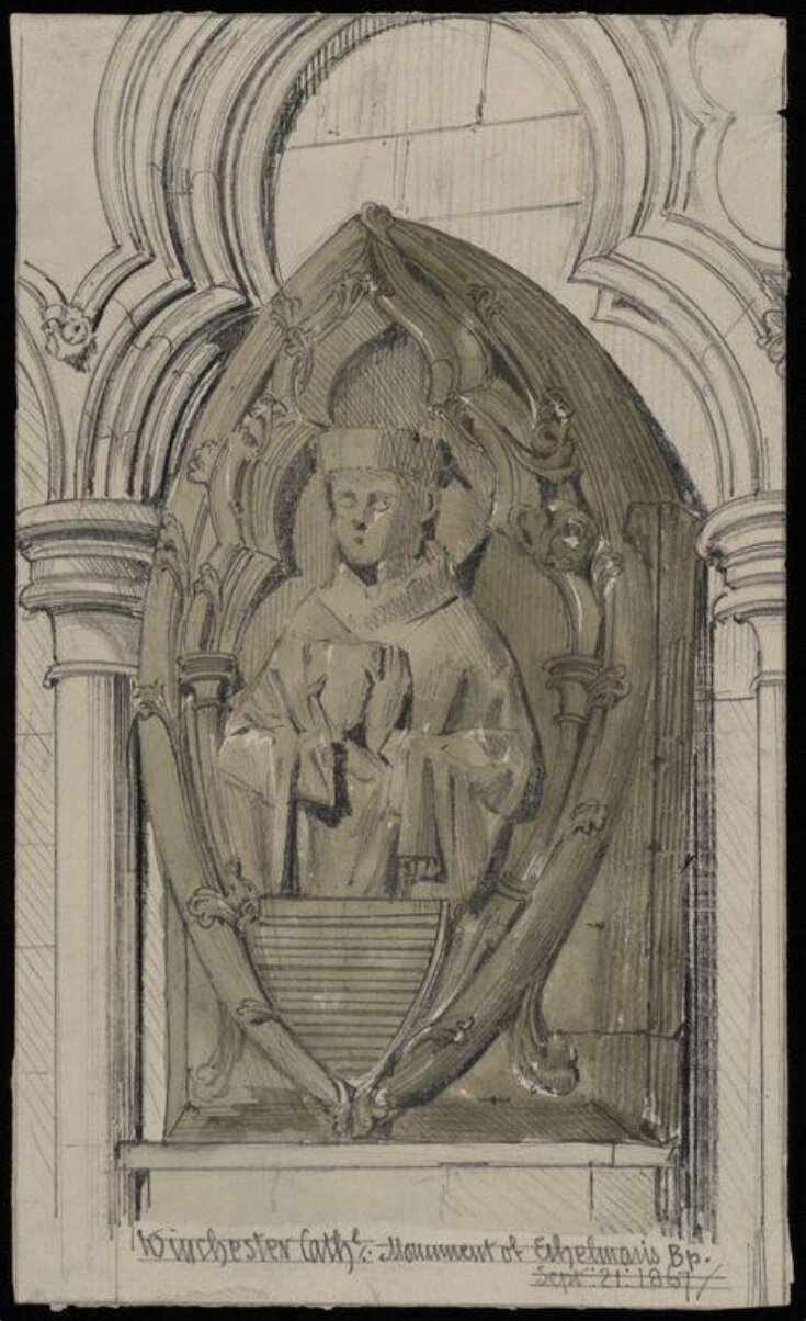 Reredos, fonts, a pulpit and monuments | Turner, Charles Frederick ...