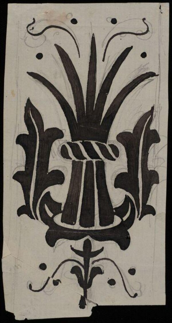 Painted decoration and other ornament, with miscellaneous sketches ...