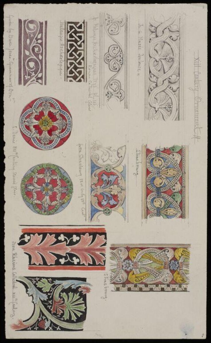 Painted decoration and other ornament, with miscellaneous sketches ...
