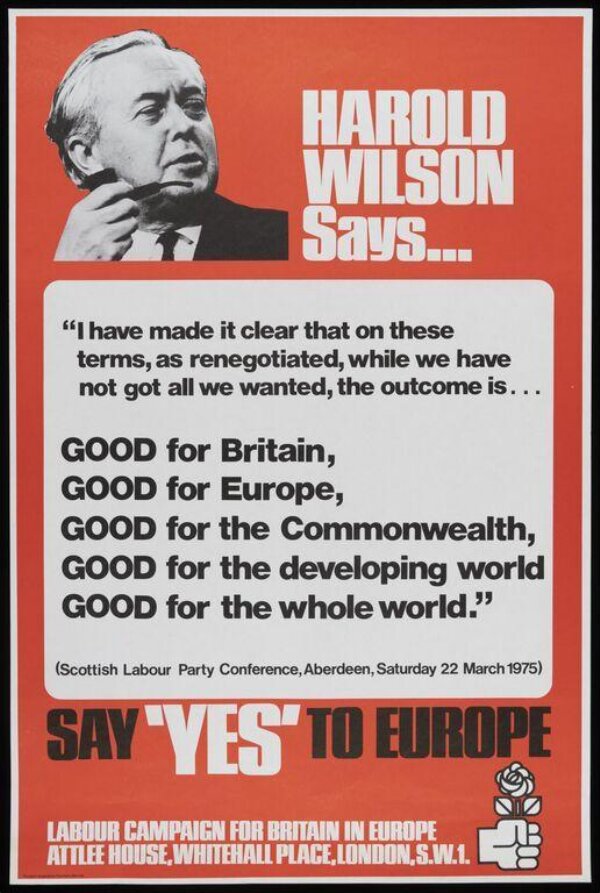 Harold Wilson says Say Yes to Europe | V&A Explore The Collections