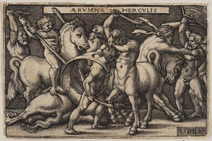 The fight with the centaurs | Beham, Sebald | V&A Explore The Collections
