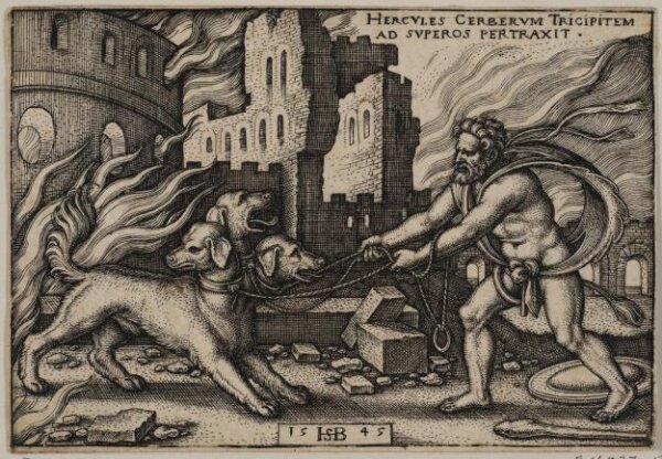 The Capture of Cerberus | Beham, Sebald | V&A Explore The Collections