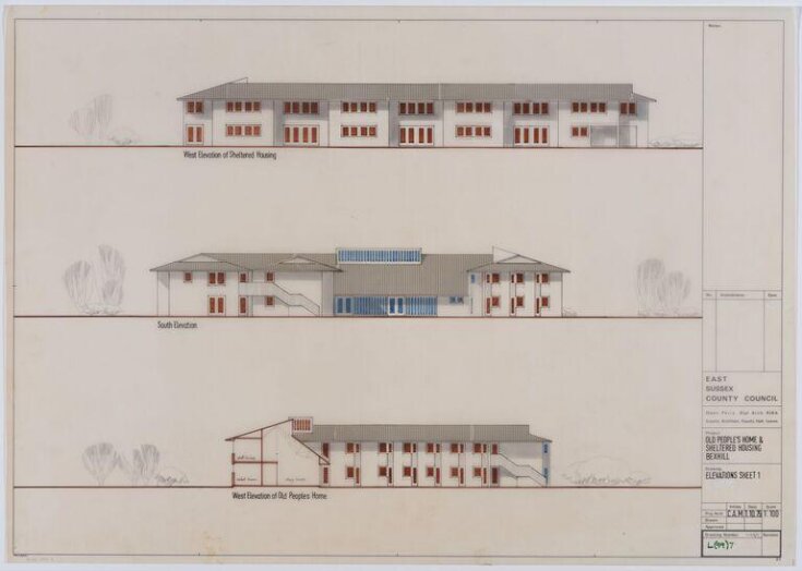Architectural drawing of Old People's Home and Sheltered Housing ...