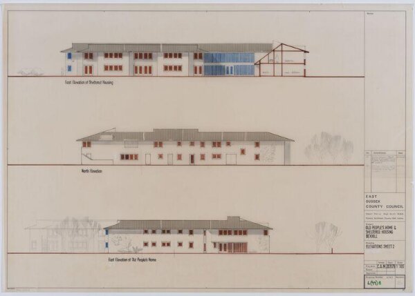 Architectural drawing of Old People's Home and Sheltered Housing ...