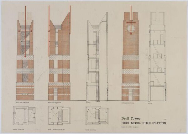 Architectural drawing of Rushmoor Fire Station | Catherine (Kate ...