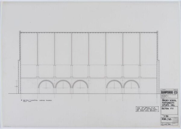 Architectural drawing of Priory School Sports Hall | Catherine (Kate ...