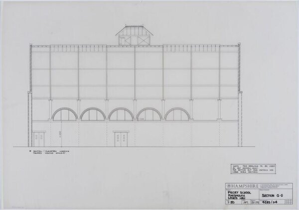 Architectural drawing of Priory School Sports Hall | Catherine (Kate ...