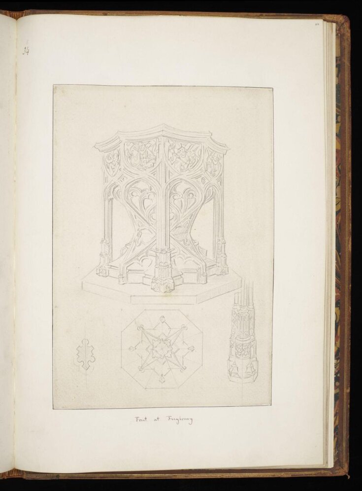 Sketches of St. Gall, Bern, Lucerne, Zug, Freiburg, Lausanne and Zurich ...