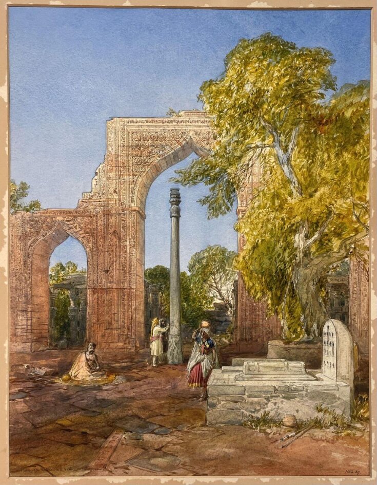 Iron Laht at the Kootub, Old Delhi | Simpson, William RI FRGS | V&A ...
