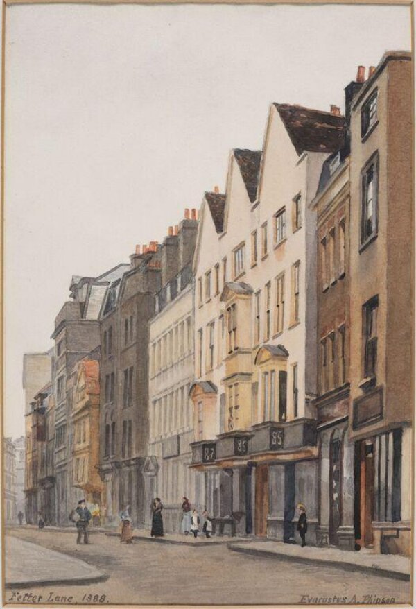 Fetter Lane, 1888 | Phipson, Edward Arthur aka Evacustes | V&A Explore ...