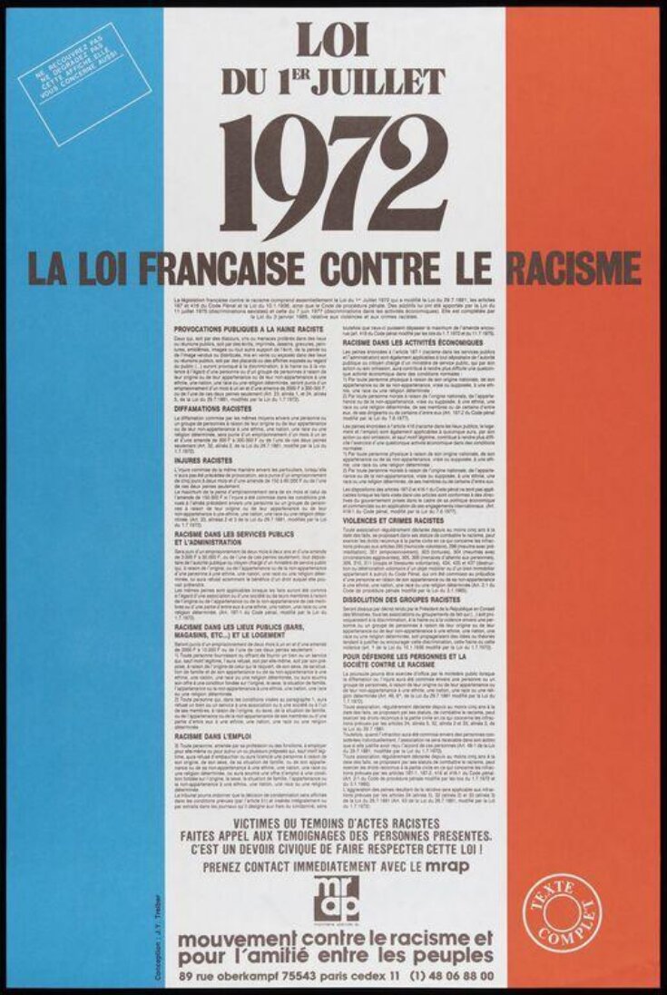 Movement Against Racism | V&A Explore The Collections