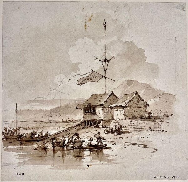 Small houses on the beach, Macau | George Chinnery | V&A Explore The ...