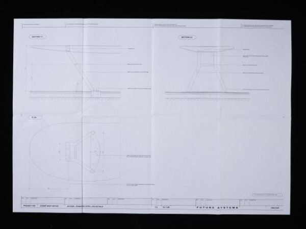 Design of stainless steel legs for desk designed by Future Systems for ...