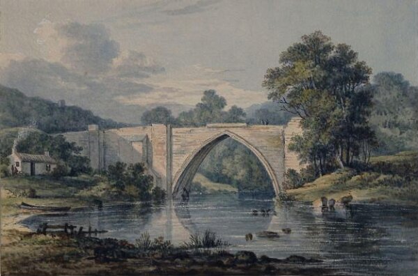 A bridge, perhaps the old bridge of Don, Aberdeen | Nasmyth, Jane (Miss ...