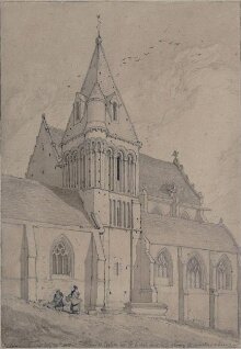 Church of St Michel, Vaucelles, near Bayeux | Cotman, John Sell | V&A ...