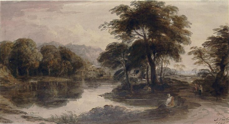 Landscape with pond | John Varley | V&A Explore The Collections