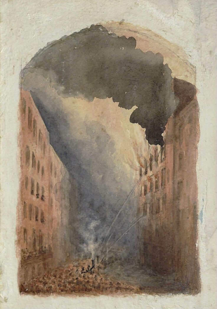 Street scene with firemen | Nevinson, Edward Bonney | V&A Explore The ...