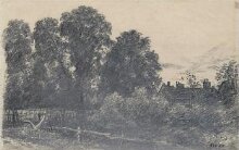 Landscape with elm trees and a house | Constable, John (RA) | V&A ...