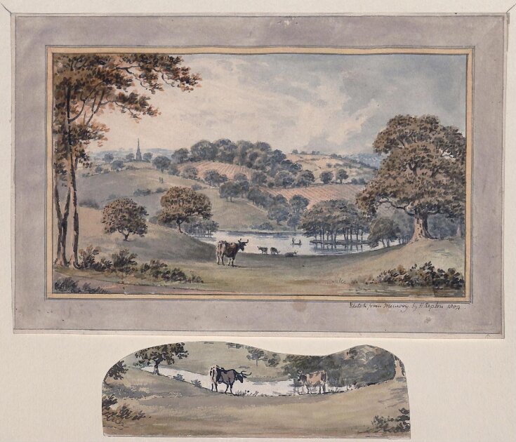 View from the West Front of the Rectory House, Withyham Sussex | Repton ...