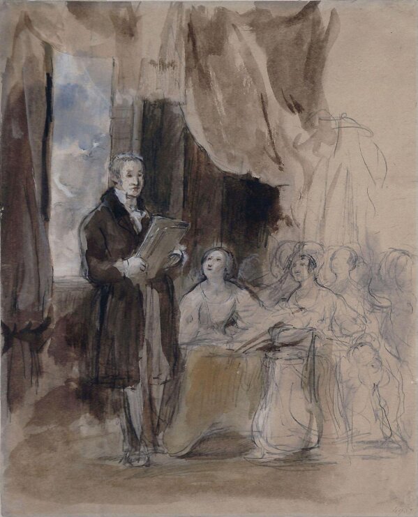 Sir Robert Peel reading to the Queen | Wilkie, David RA (Sir) | V&A ...