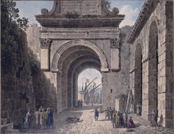 The Port Gate of Zadar | Cassas, Louis-François | V&A Explore The ...