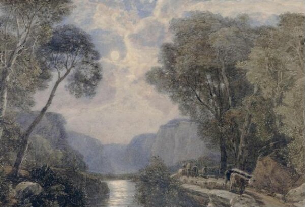 Landscape with River: Moonlight | Francis Oliver Finch | V&A Explore ...