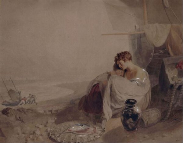 Coast scene with figures | Heaphy, Thomas | V&A Explore The Collections