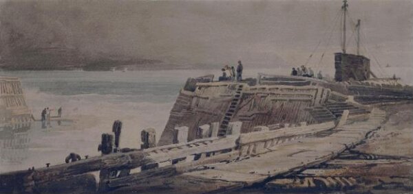 A pier-head | Prout, Samuel | V&A Explore The Collections