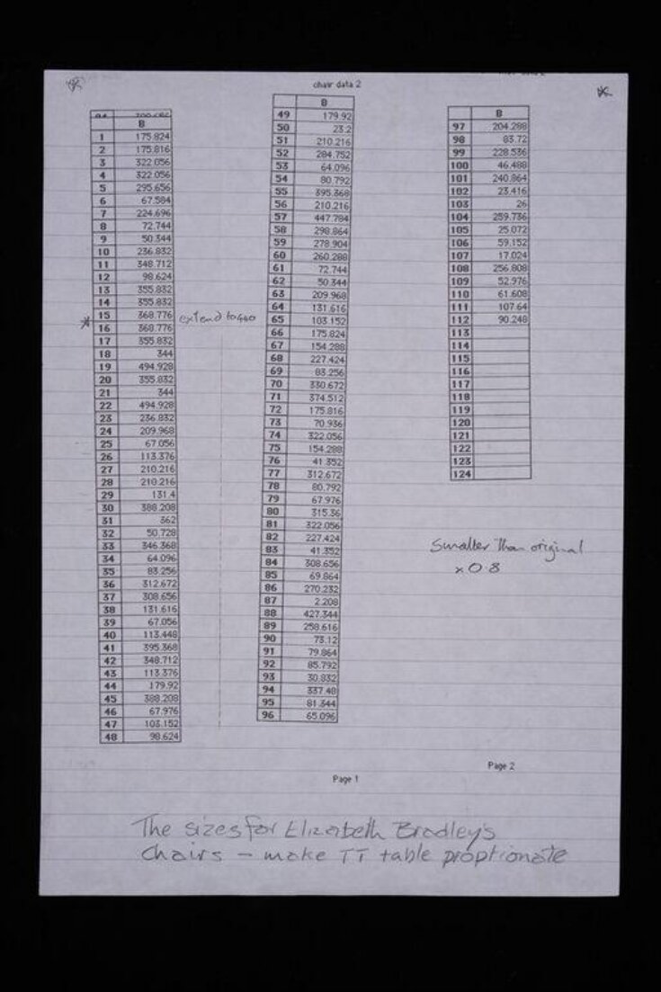 'Prism' chair design computer generated print out | McManus, Paul ...