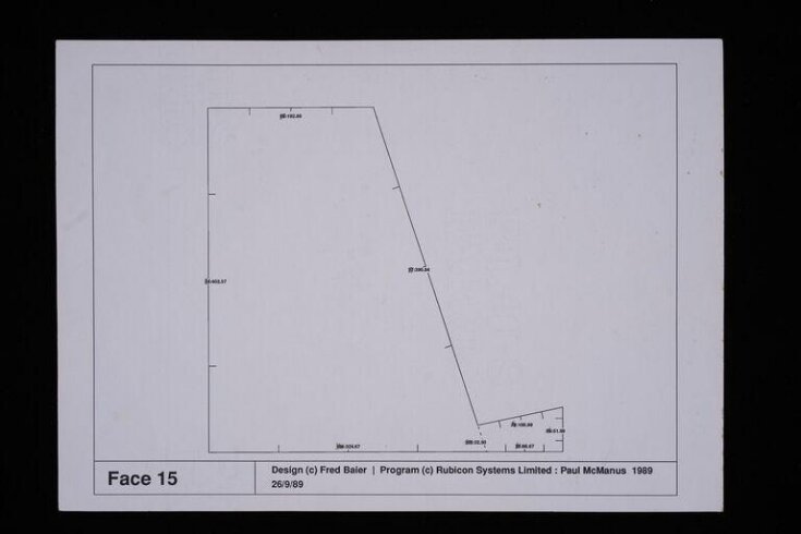 'Prism' chair design computer generated print out | McManus, Paul ...