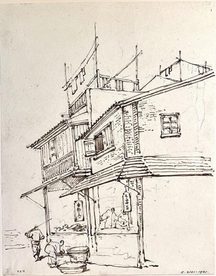 Chinese shops and figures, Macau | George Chinnery | V&A Explore The ...