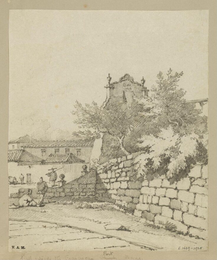 The wall below the church of S. Francisco, Macau | George Chinnery | V ...