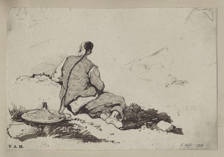 A Chinese figure on a hillside | George Chinnery | V&A Explore The ...