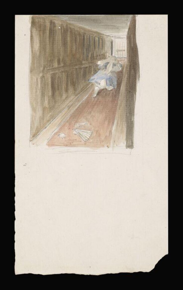 Rear view of the White Rabbit running away along the corridor | Potter ...