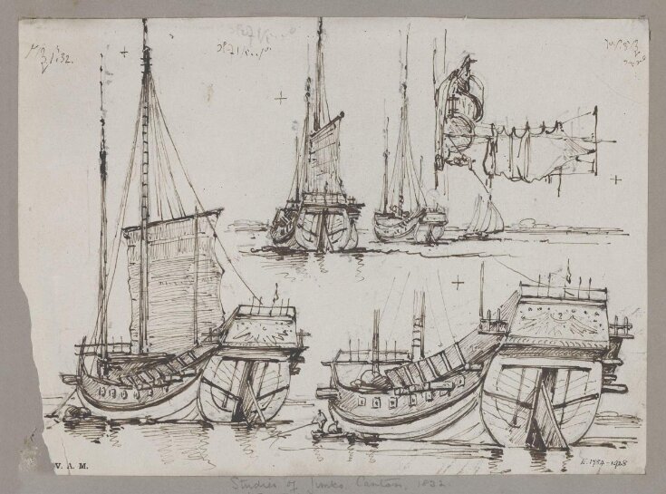 Studies of Chinese junks | George Chinnery | V&A Explore The Collections