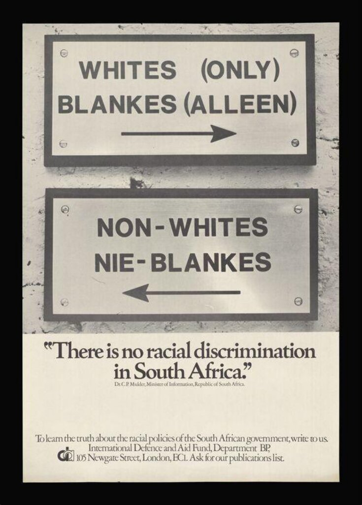 "There is no racial discrimination in South Africa" | V&A Explore The ...