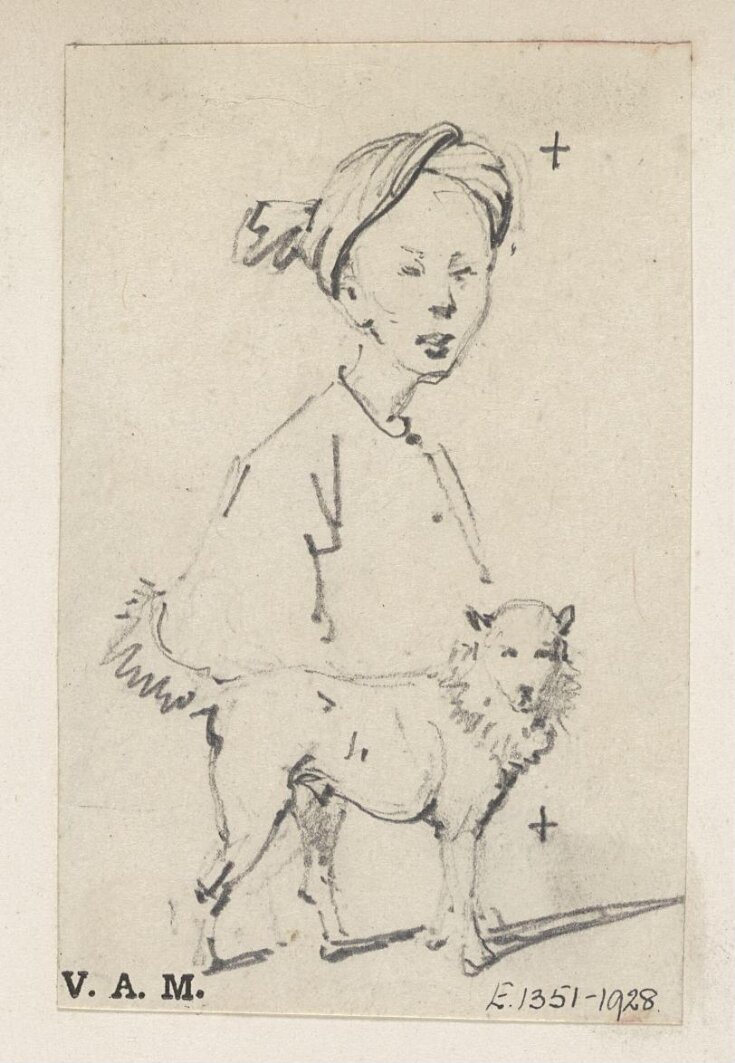 A Chinese man in a turban, and a dog | George Chinnery | V&A Explore ...